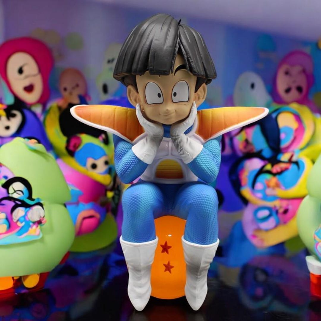 Dragon Ball Son Gohan Sitting on Dragon Ball Statue Anime Collectible ...