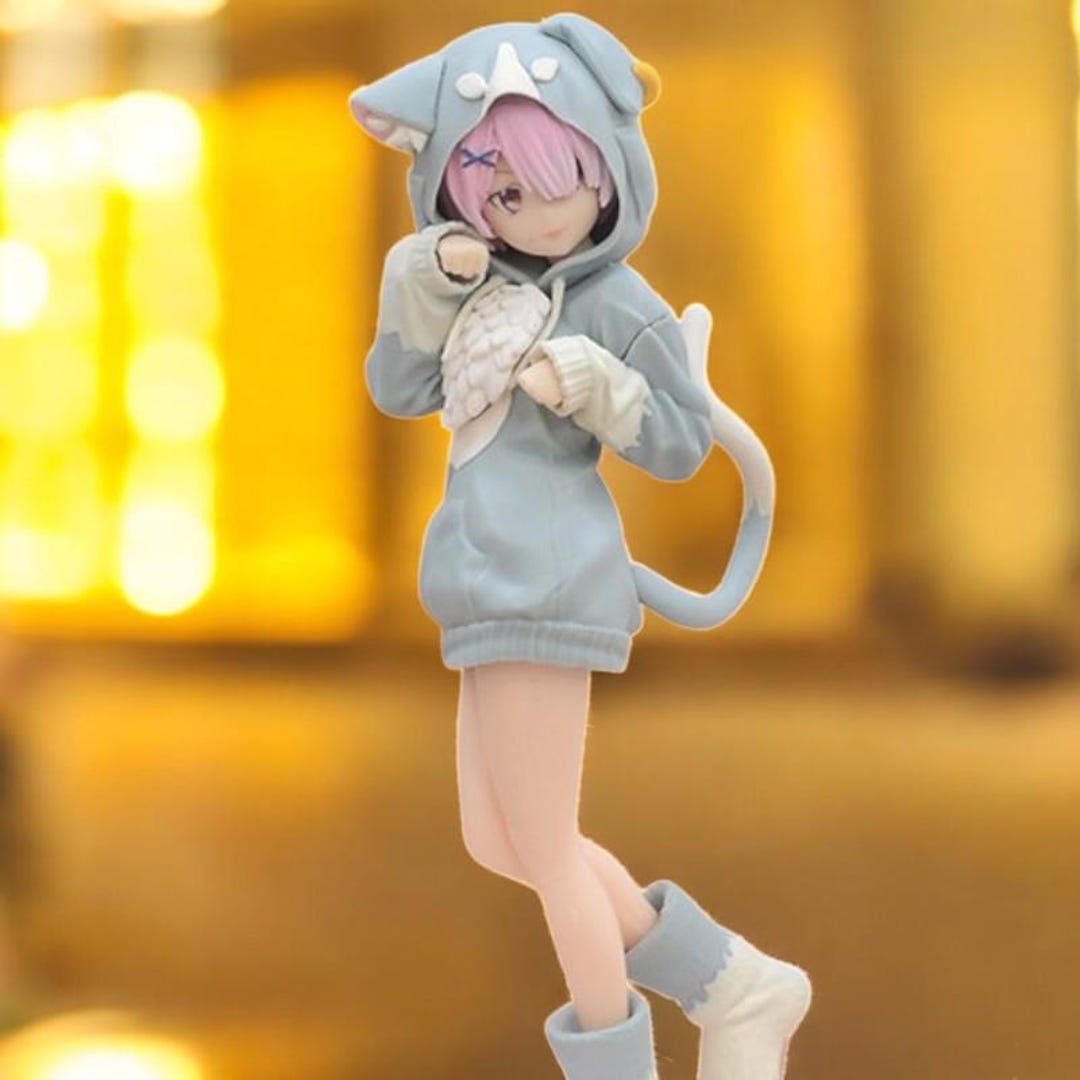 Zero Ram & Rem Anime Figures Gorgeous Fluffy Pack Action Figures ...
