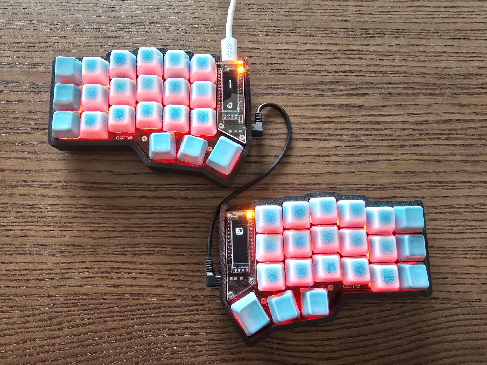 Custom Wired 42 Split Keyboard Corne V3 QMK - Etsy