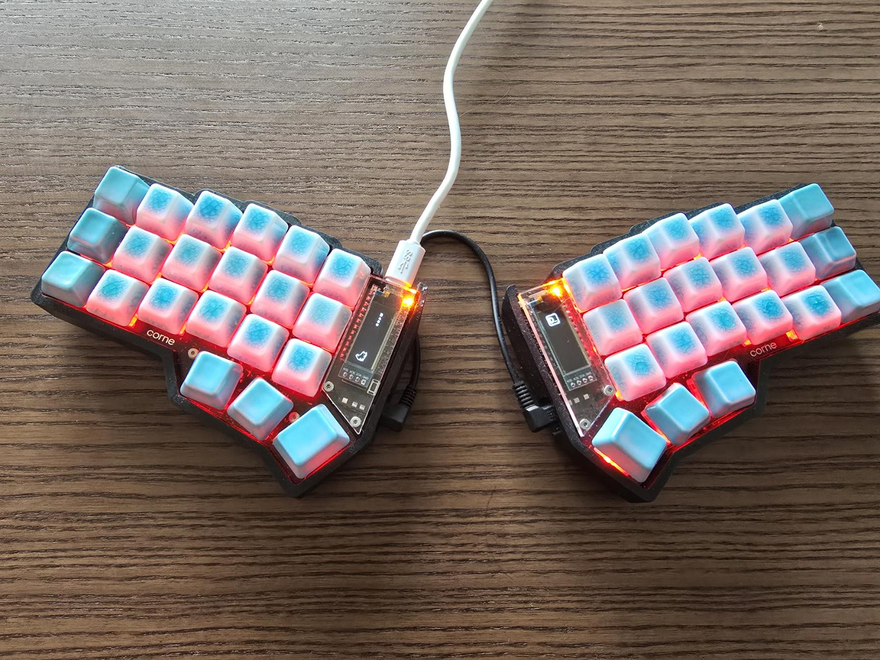 Custom Wired 42 Split Keyboard Corne V3 QMK - Etsy