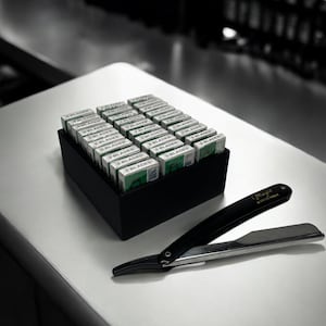 Safety Razor Blade Organizer - 30 Slot Barber Storage - Etsy