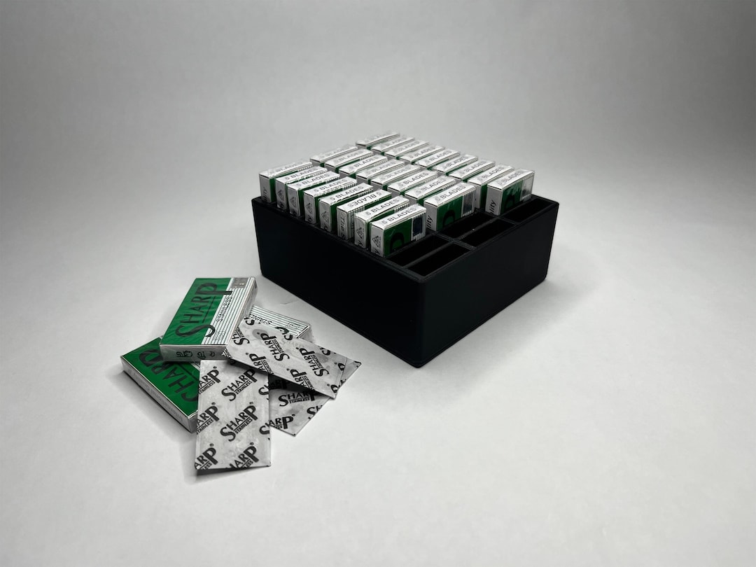 Safety Razor Blade Organizer - 30 Slot Barber Storage - Etsy