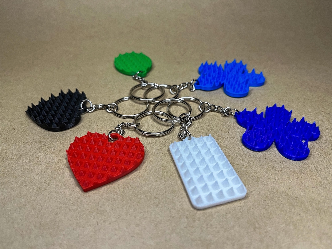 Spiky Fidget Keychain – Fun, Textured Sensory Toy for Everyday Carry ...