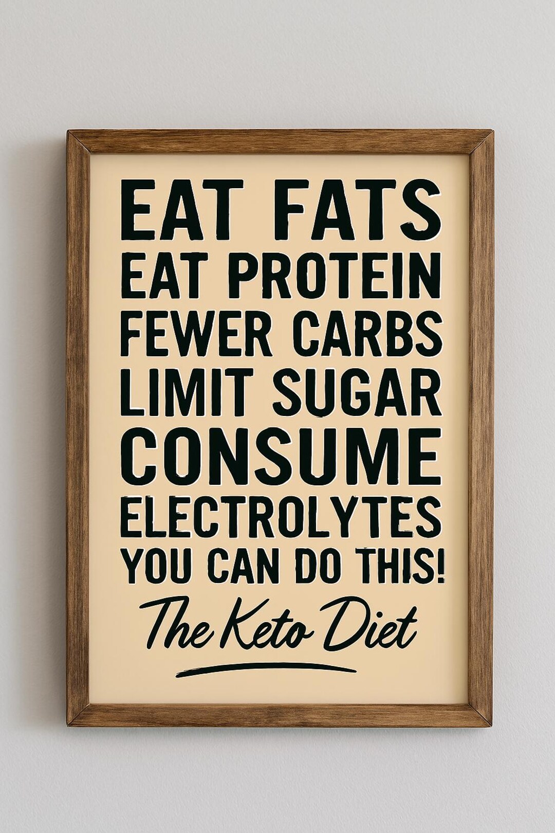Keto Diet Reminder Printable – Motivational Poster to Stick to Your Low ...
