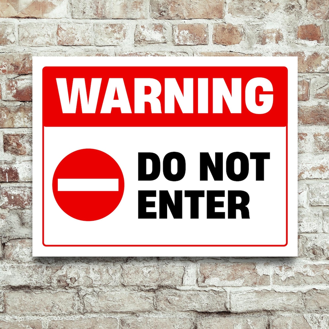 Printable Do Not Enter Sign Warning: Digital Download Safety Signage ...