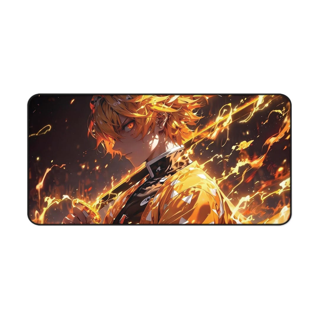 Zenitsu Agatsuma Anime Desk Mat Demon Slayer: Kimetsu No Yaiba Anime ...