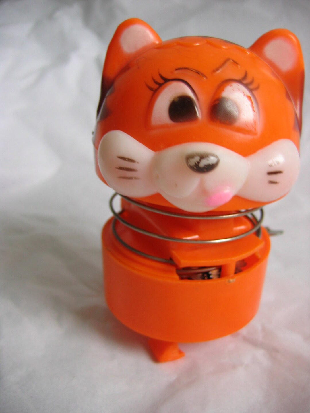 Vintage Bobble Head Wind up Walker Toy. Orange Plastic Cat. - Etsy