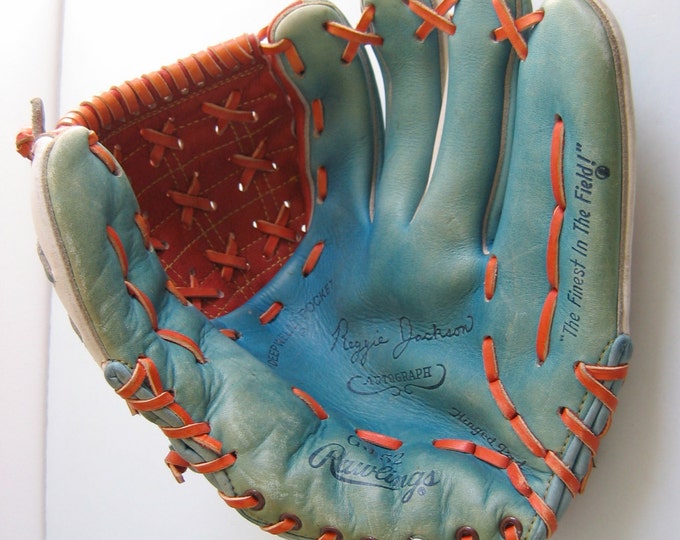 1970's Rawlings, Japan, Baseball Glove. Reggie Jackson. Red, White ...