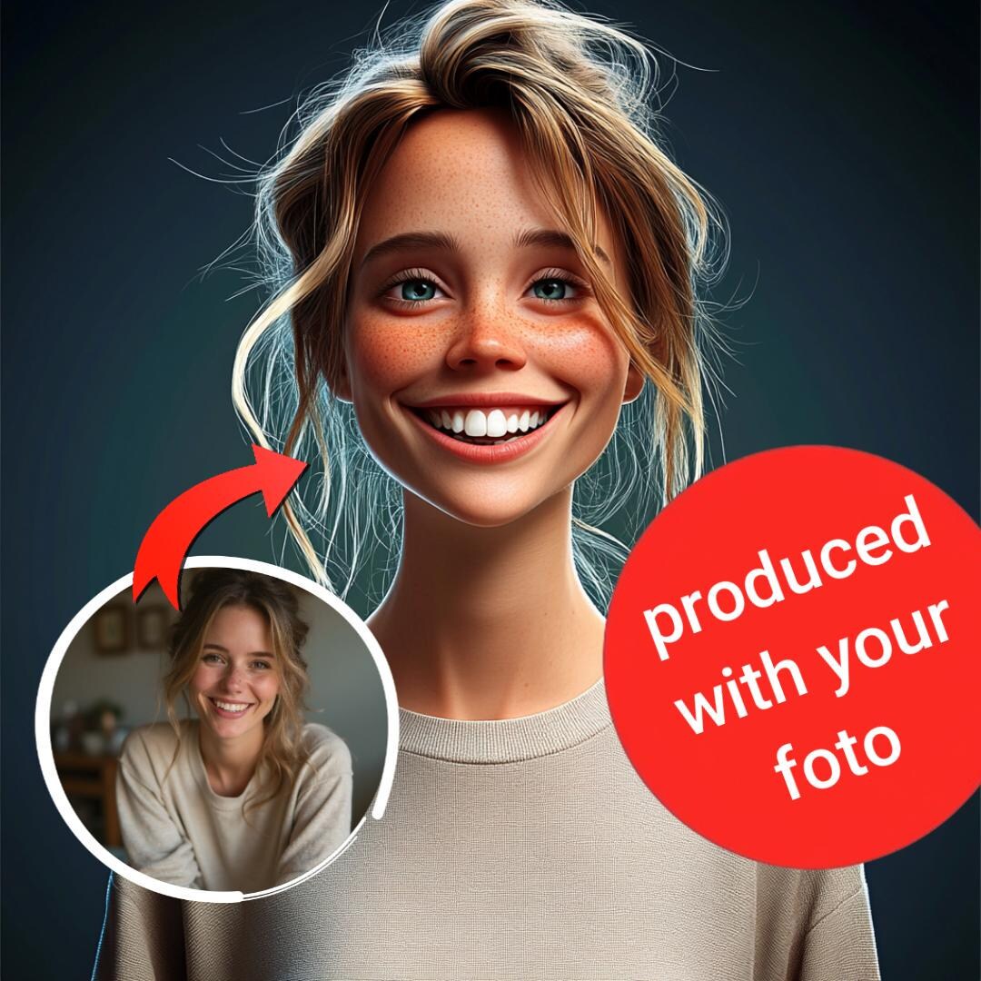 Custom Portrait, Cartoon Funny Caricature, Digital Cartoon Gift ...