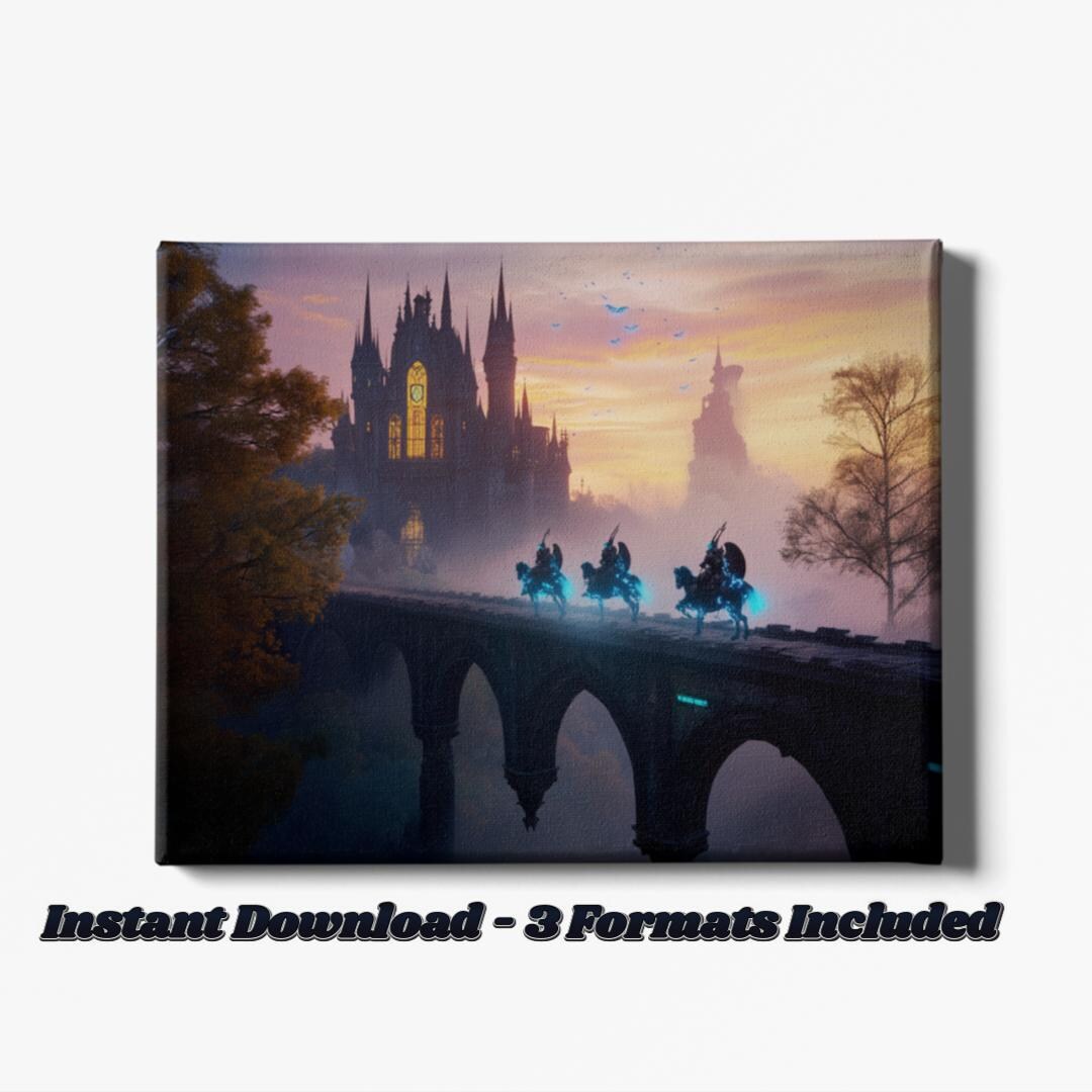 Neo Medievalism, Fantasy Art Dark, Mystical Castles, Printed Digital ...