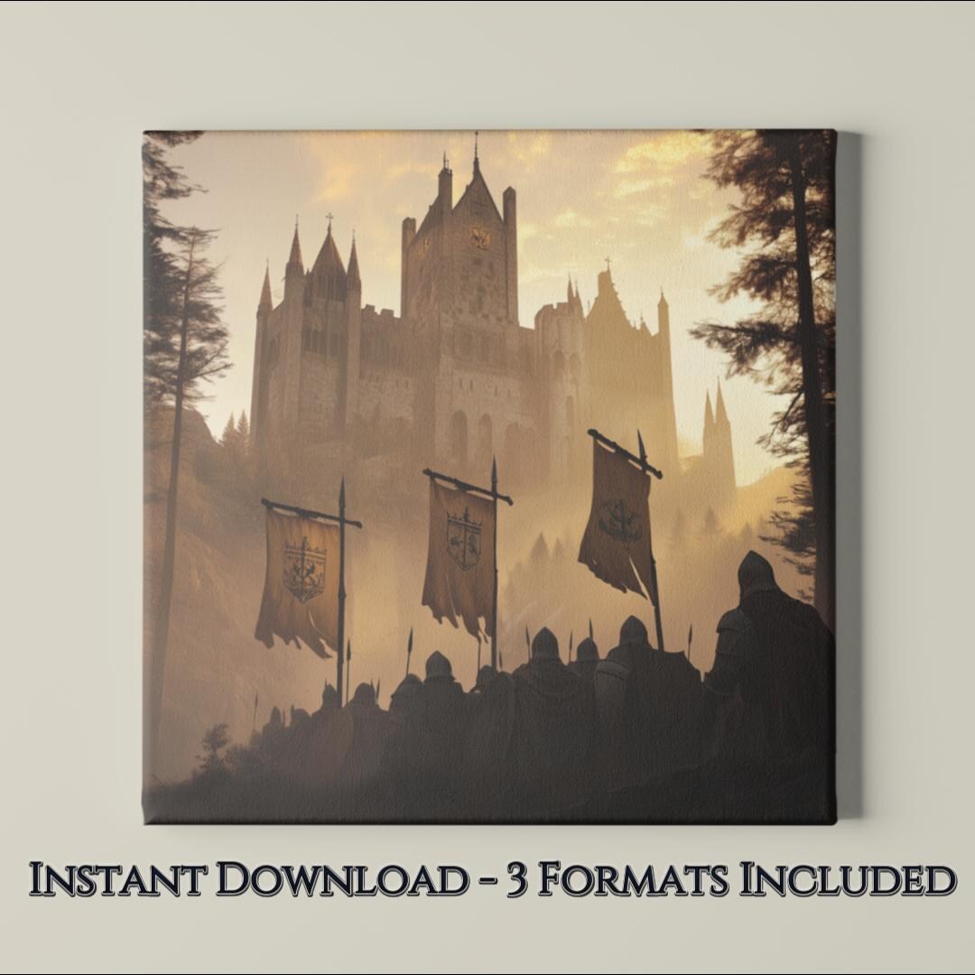 Medieval Wall Art, Castle Landscape, Fantasy Arts, Medieval Knight ...