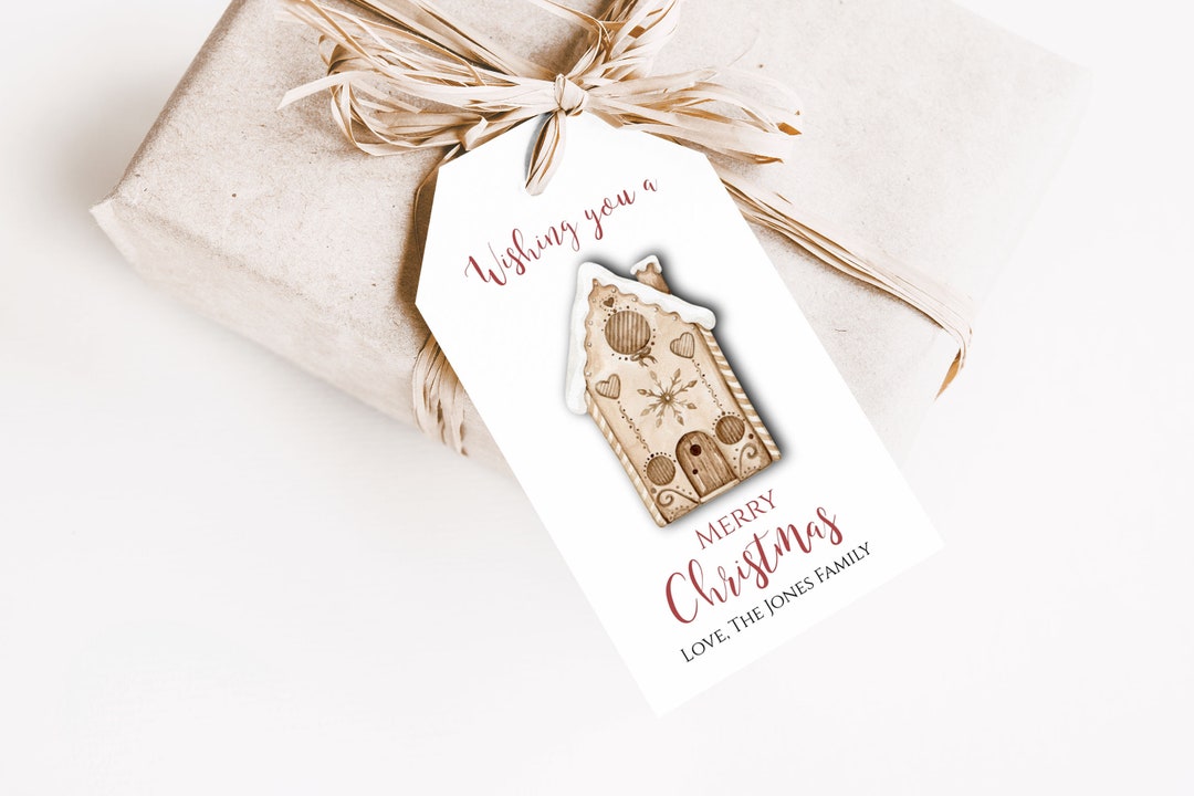 Printable Christmas Gift Tags, Digital Christmas Gift Tag, Editable ...