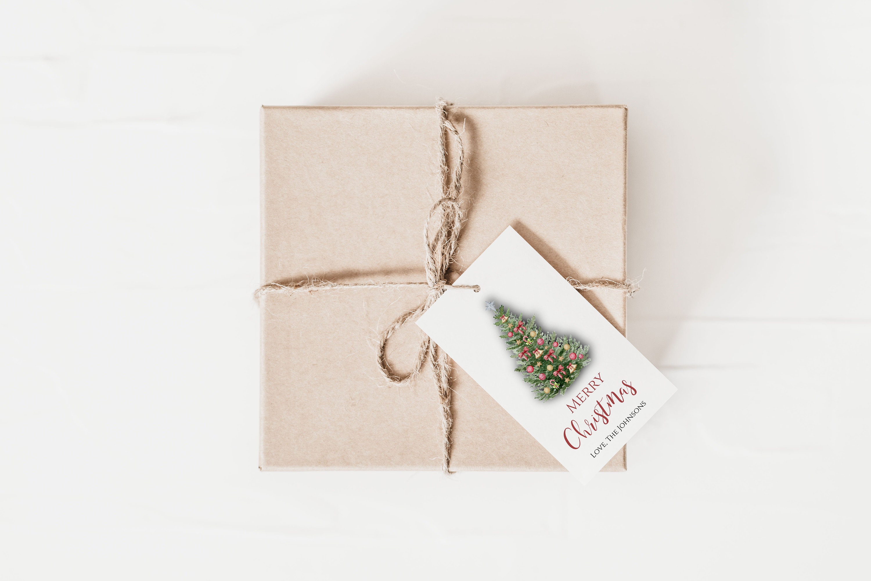 Printable Christmas Gift Tag, Christmas Tree Editable Gift Tags ...