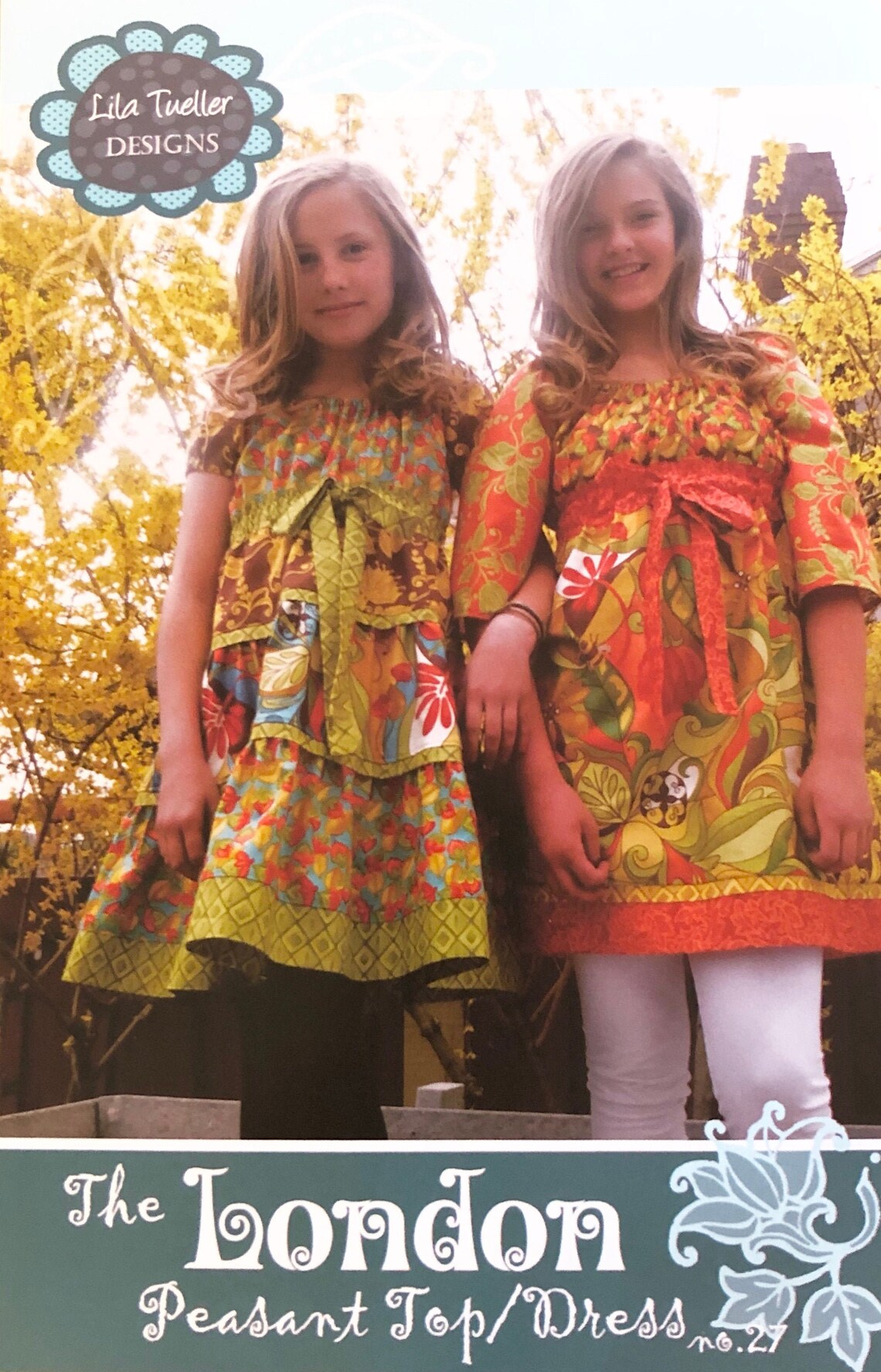 Peasant Top and Dress Sewing Pattern for Girls the London | Etsy