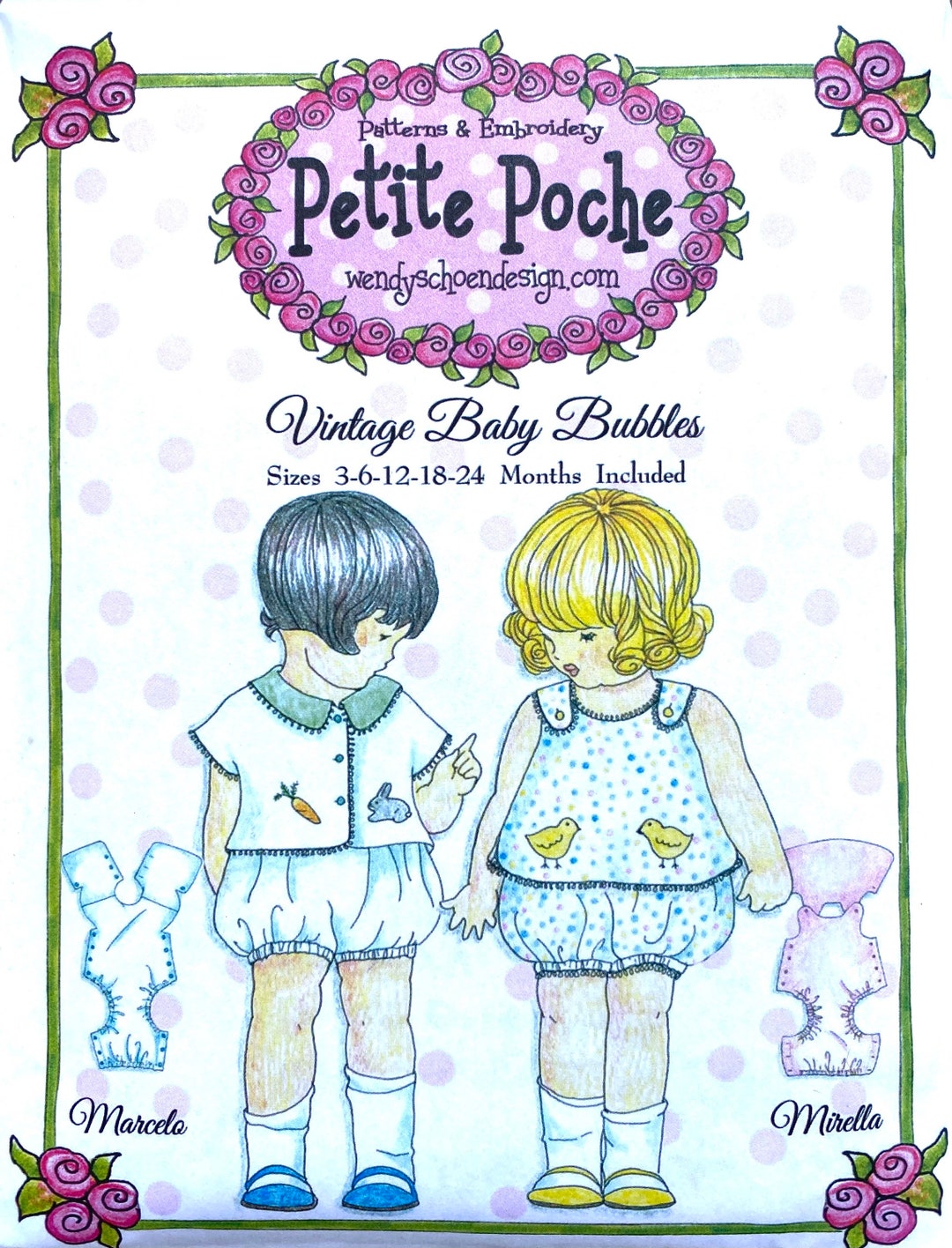 Pattern by Petite Poche “vintage Baby Bubbles” Sizes 3 to 24 Months ...