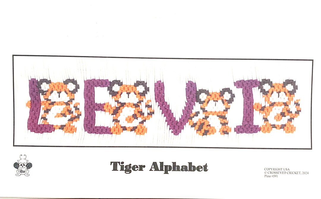 Tiger Alphabet Smocking Plate: ABC Pattern (paper Pattern) - Etsy