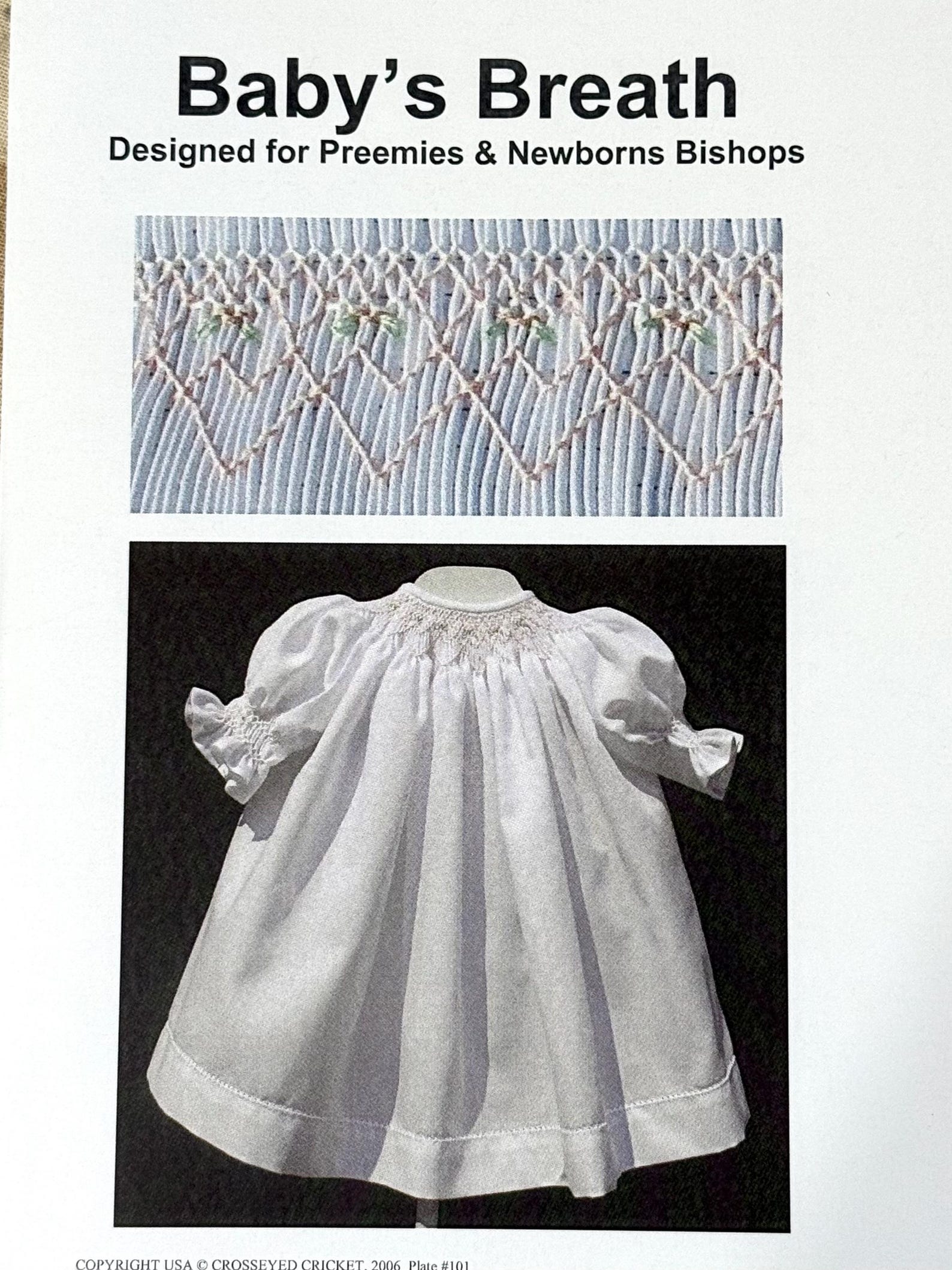 Smocking Plate by Crosseyed Cricket Baby's Breath, Simple Smocking ...