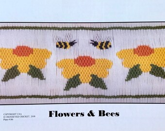 Smocking Plate by Crosseyed Crickets fancy Flowers - Etsy