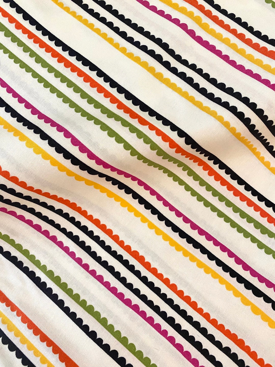 Dear Stella Multicolored Stripe Cotton Fabric: Vibrant Summer Sewing ...