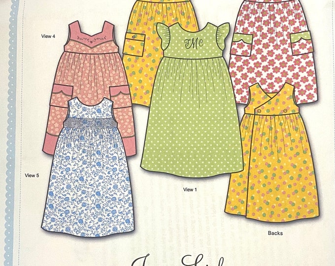 A Wink and a Nod Dress Pattern Dolly, Girls’ Dress Pattern, Cap Sleeve ...