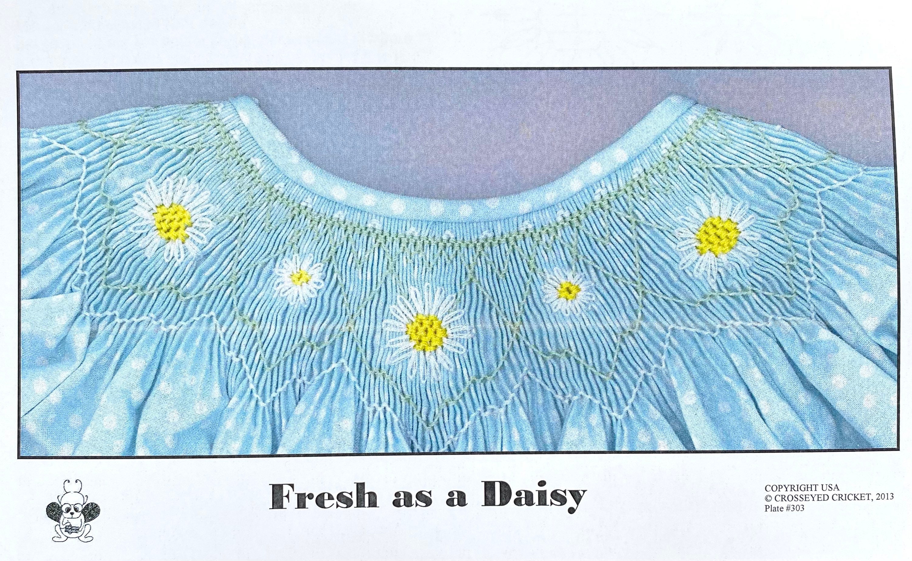 Daisy Bishop Smocking Plate Pattern: Crosseyed Crickets Paper Pattern ...