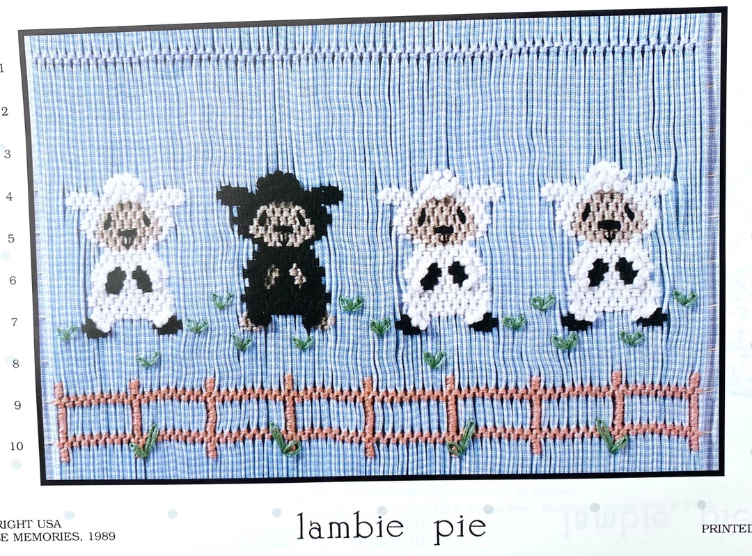 Lambie Pie Smocking Plate by Little Memories, Lamb Smocking, Spring ...