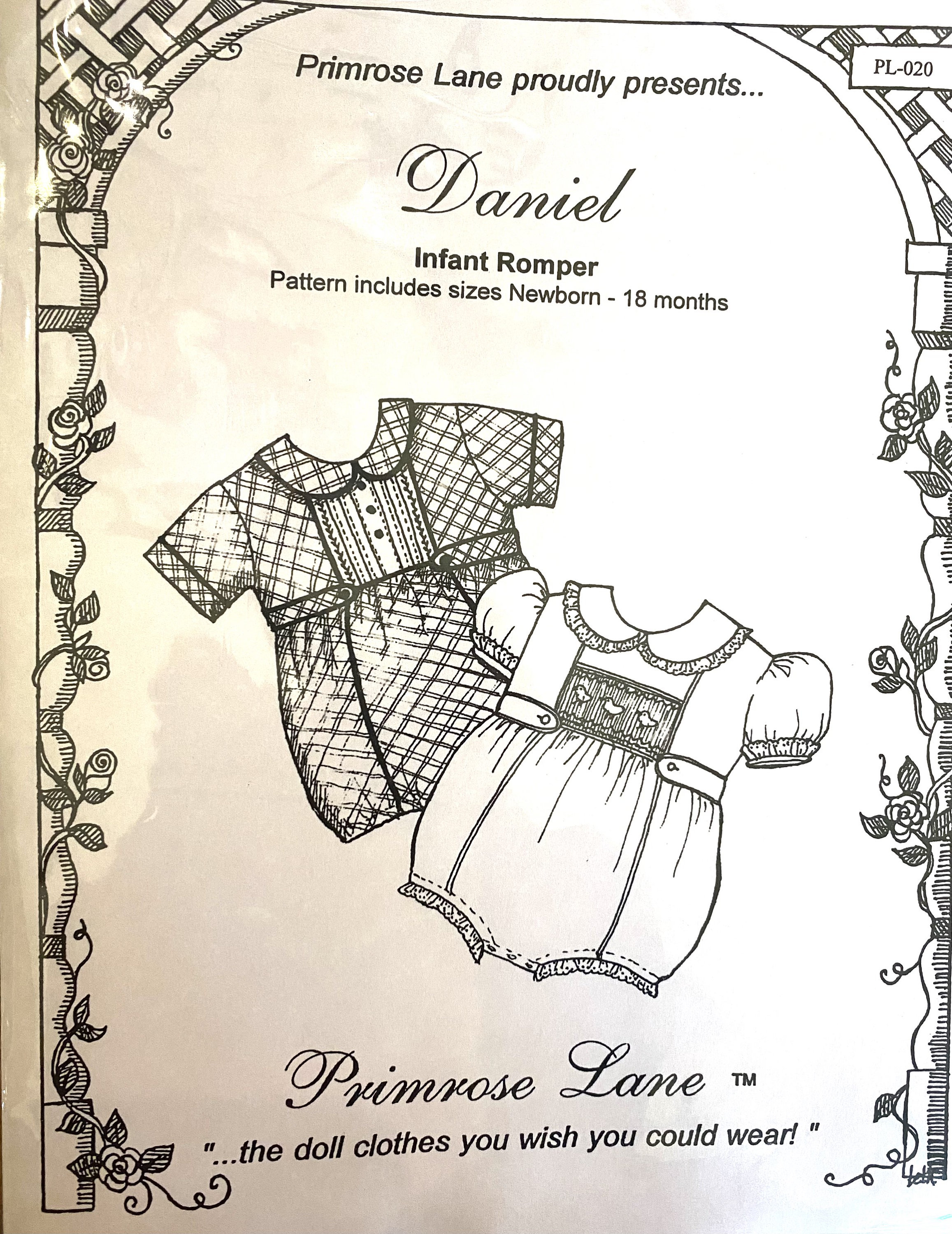 Daniel Sewing Pattern by Primrose Lane, Infant Romper Sewing Pattern ...