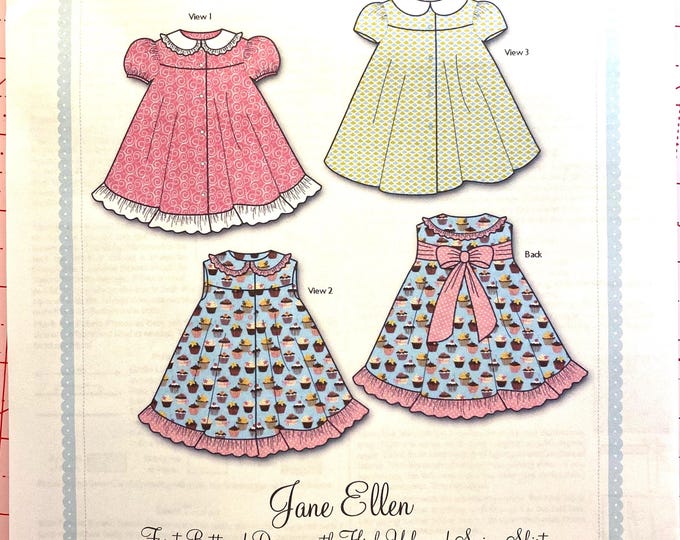 Bonnie Blue Designs 154 Jane Ellen Swing Dress Pattern, Size 6 Months ...