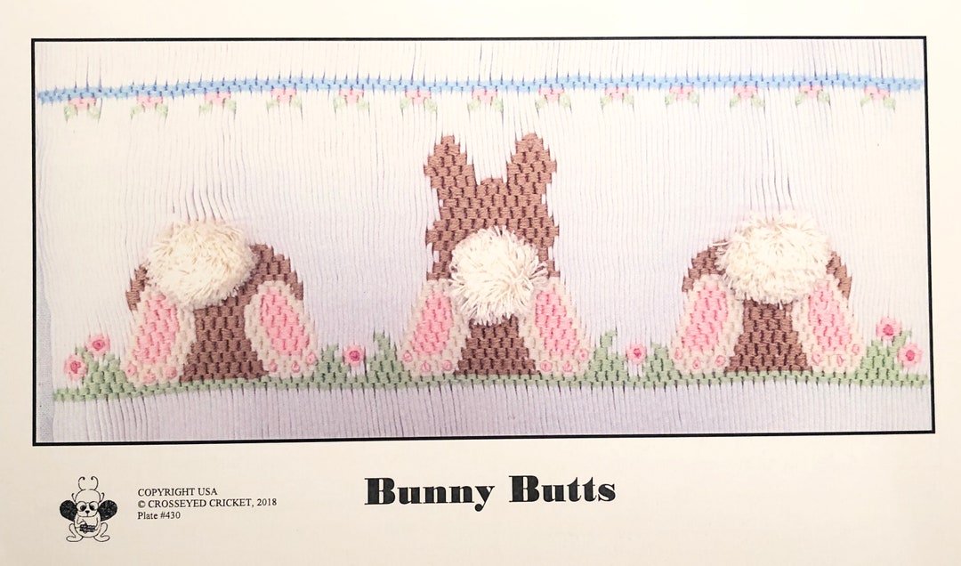 Smocking Plate by Crosseyed Crickets "bunny Butts", Easter Smocking ...