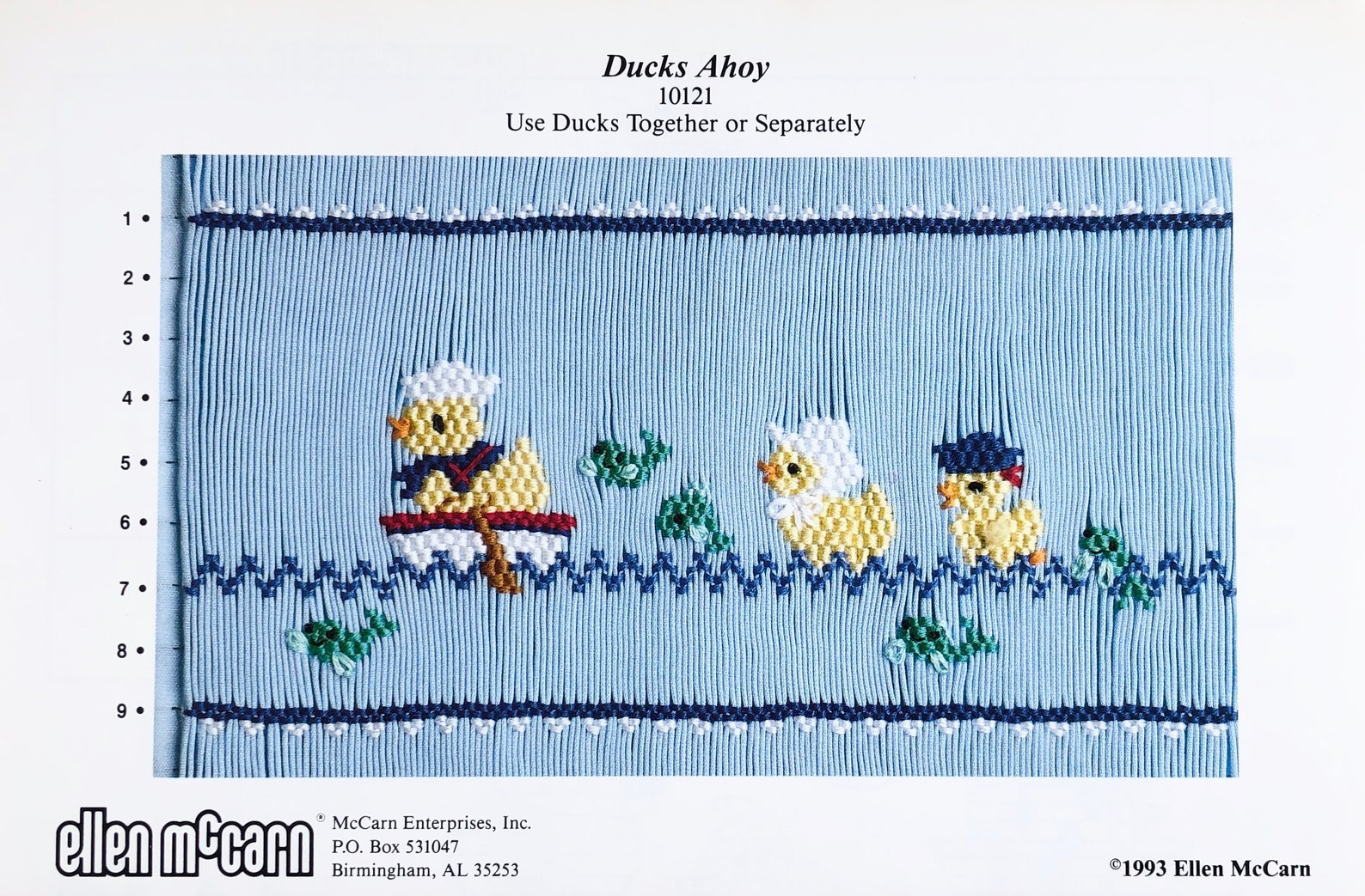 Ducks Ahoy Smocking Plate, Baby Duck Pattern (paper Pattern) - Etsy