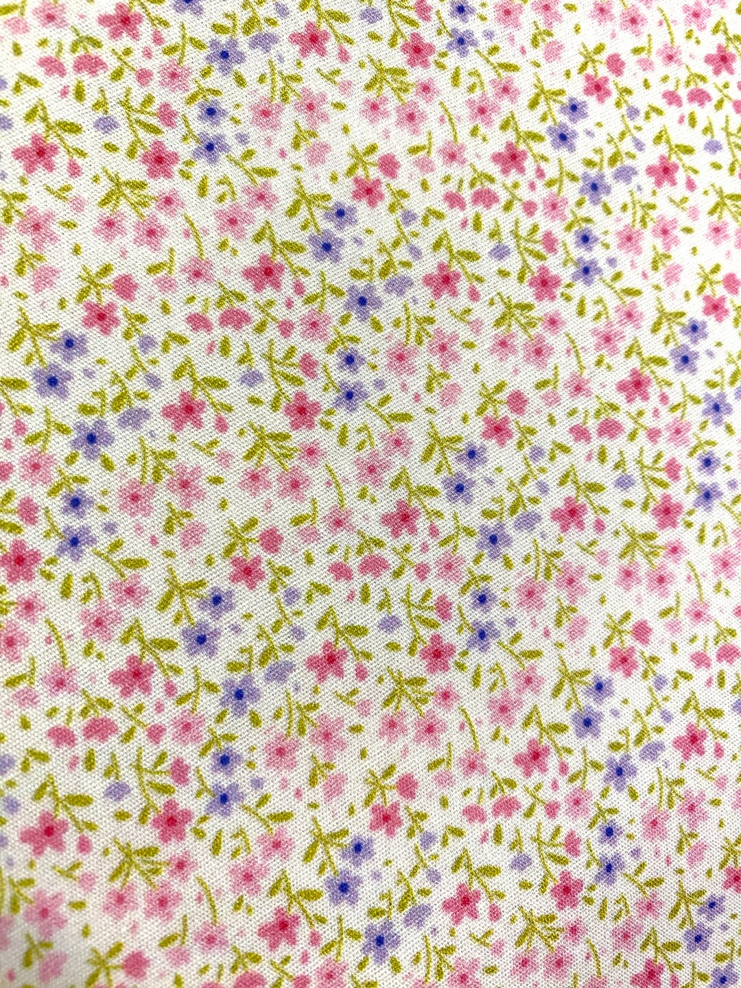 Floral Cotton Fabric , #2633, Pink and Lavender Floral, Cotton Floral ...