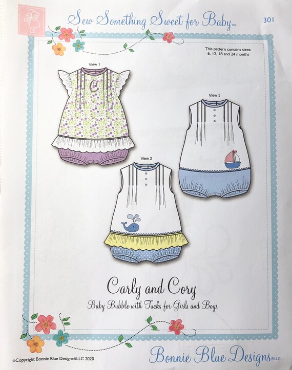 Bubble Sewing Pattern Bonnie Blue Designs 301 Carly and Cory | Etsy