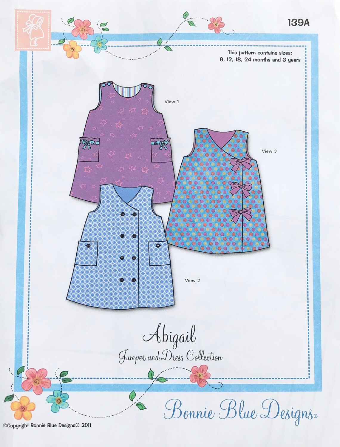 Bonnie Blue Designs 139A & B Abigail Jumper and Dress Collection - Etsy