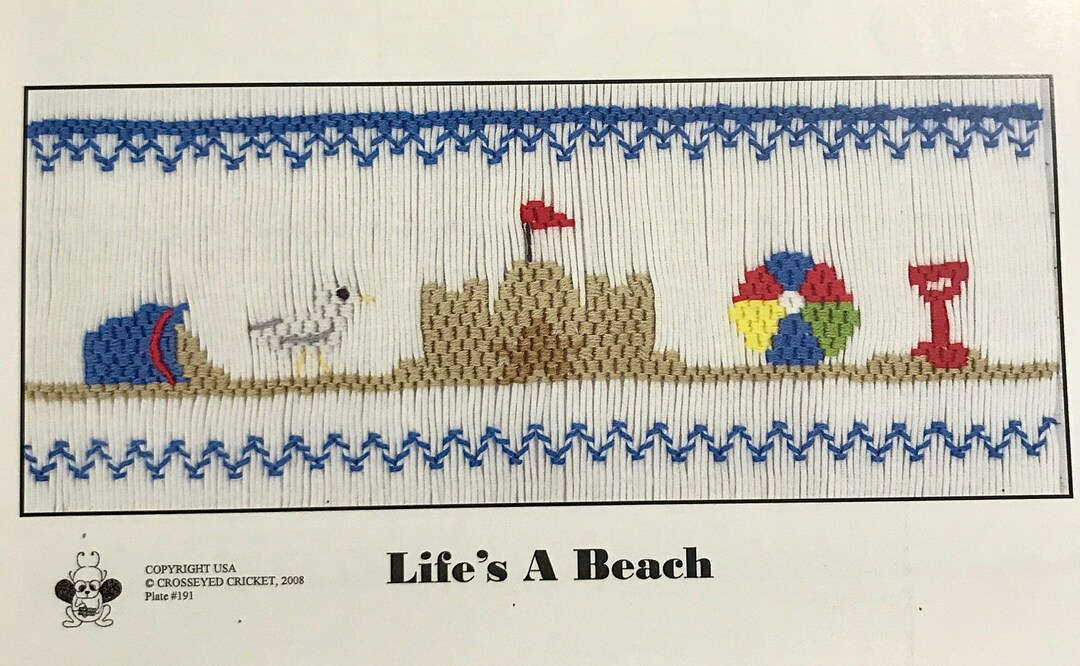 Smocking Plate by Crosseyed Cricket Life's a Beach, Summer Smocking ...