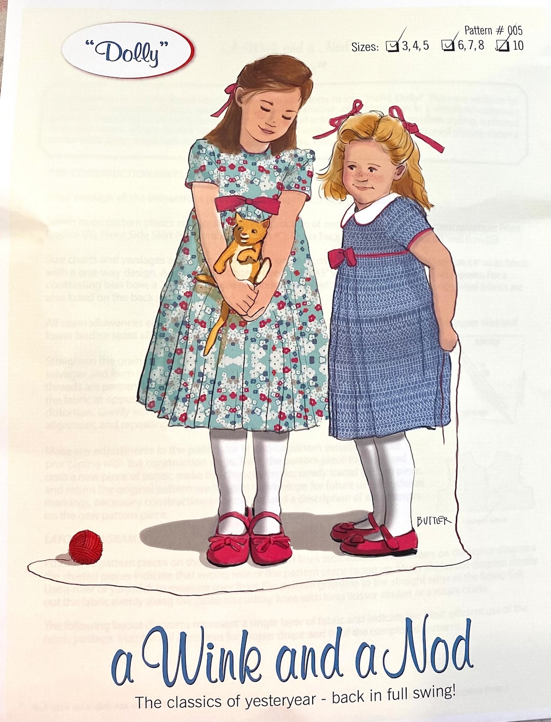 A Wink and a Nod Dress Pattern Dolly, Girls’ Dress Pattern, Cap Sleeve ...