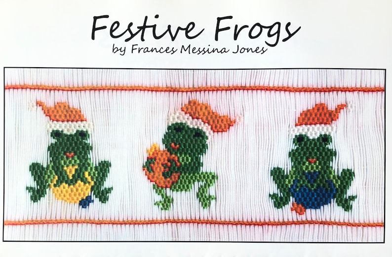 Smocking Plate festive Frogs by Frances Messina - Etsy