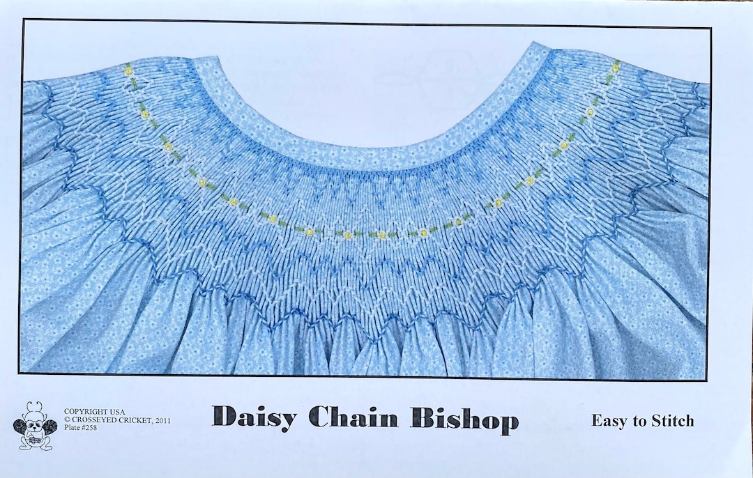 Smocking Plate by Crosseyed Crickets "daisy Chain Bishop” , Bishop ...