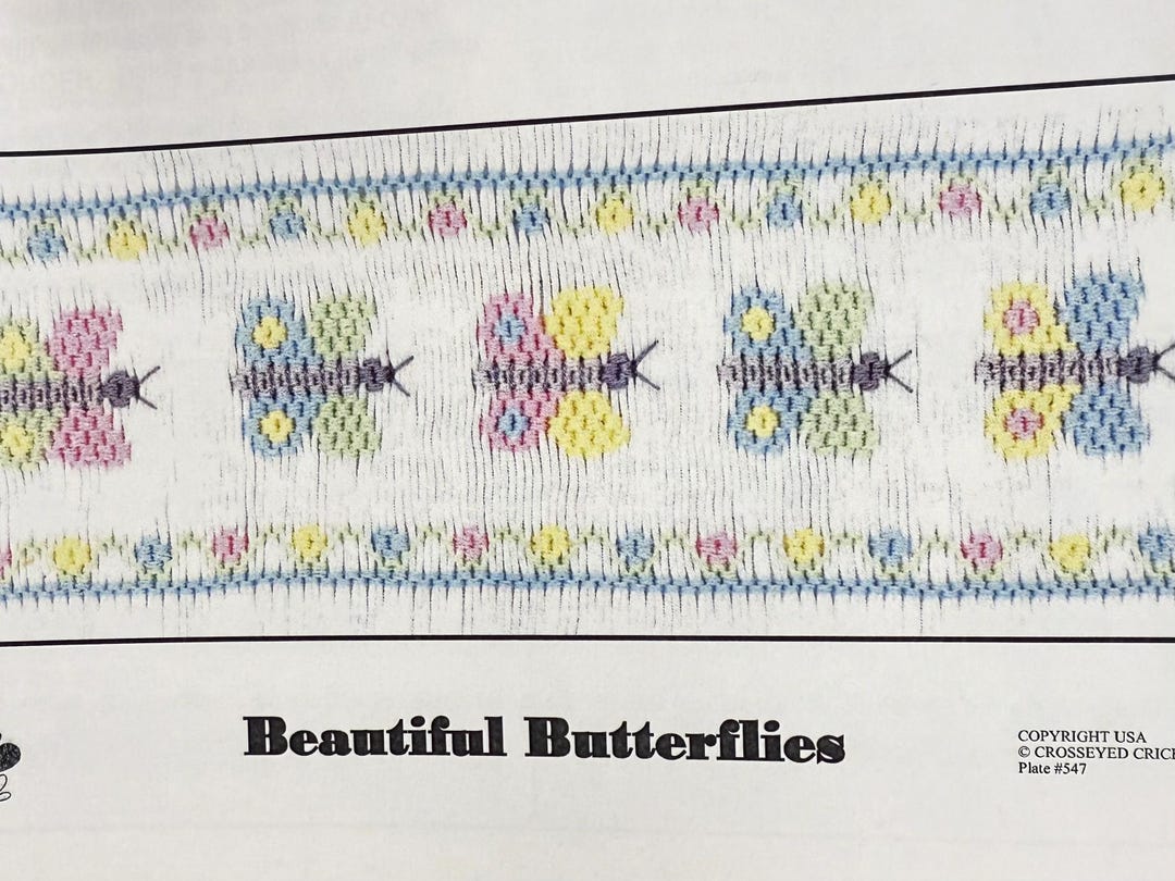 Smocking Plate by Crosseyed Crickets "beautiful Butterflies”, Butterfly ...