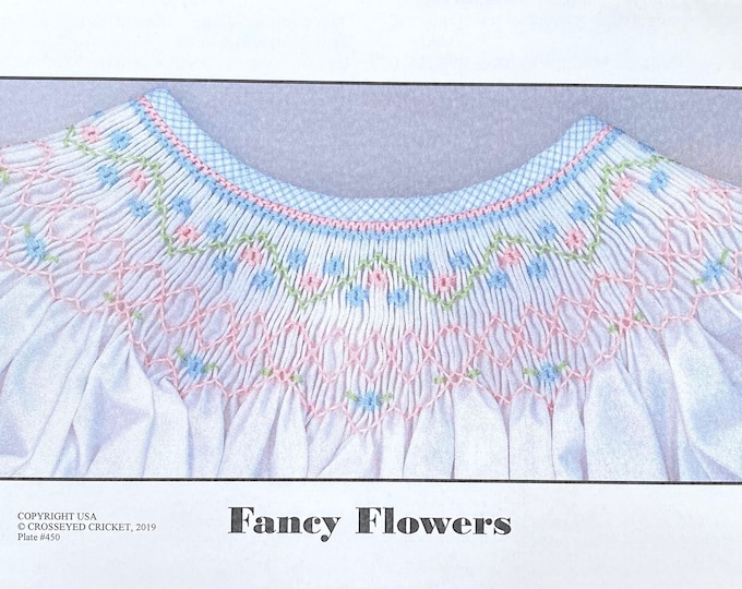 Smocking Plate by Crosseyed Crickets fancy Flowers - Etsy