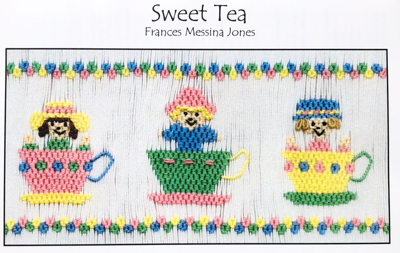 Smocking Plate sweet Tea by Frances Messina Jones - Etsy