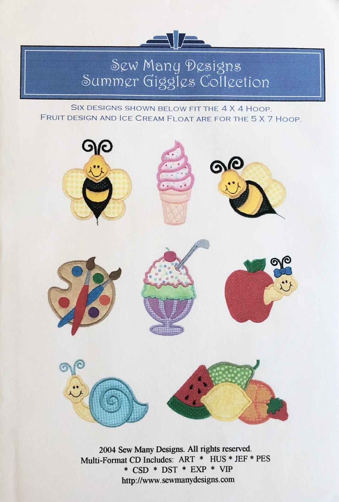 Machine Embroidery Design by Sew Many Designs "summer Giggles ...