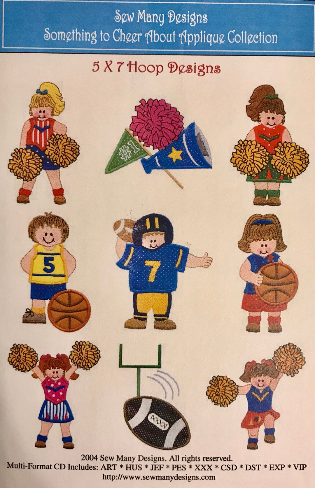 Embroidery Design by Sew Many Designs "something to Cheer About" - Etsy