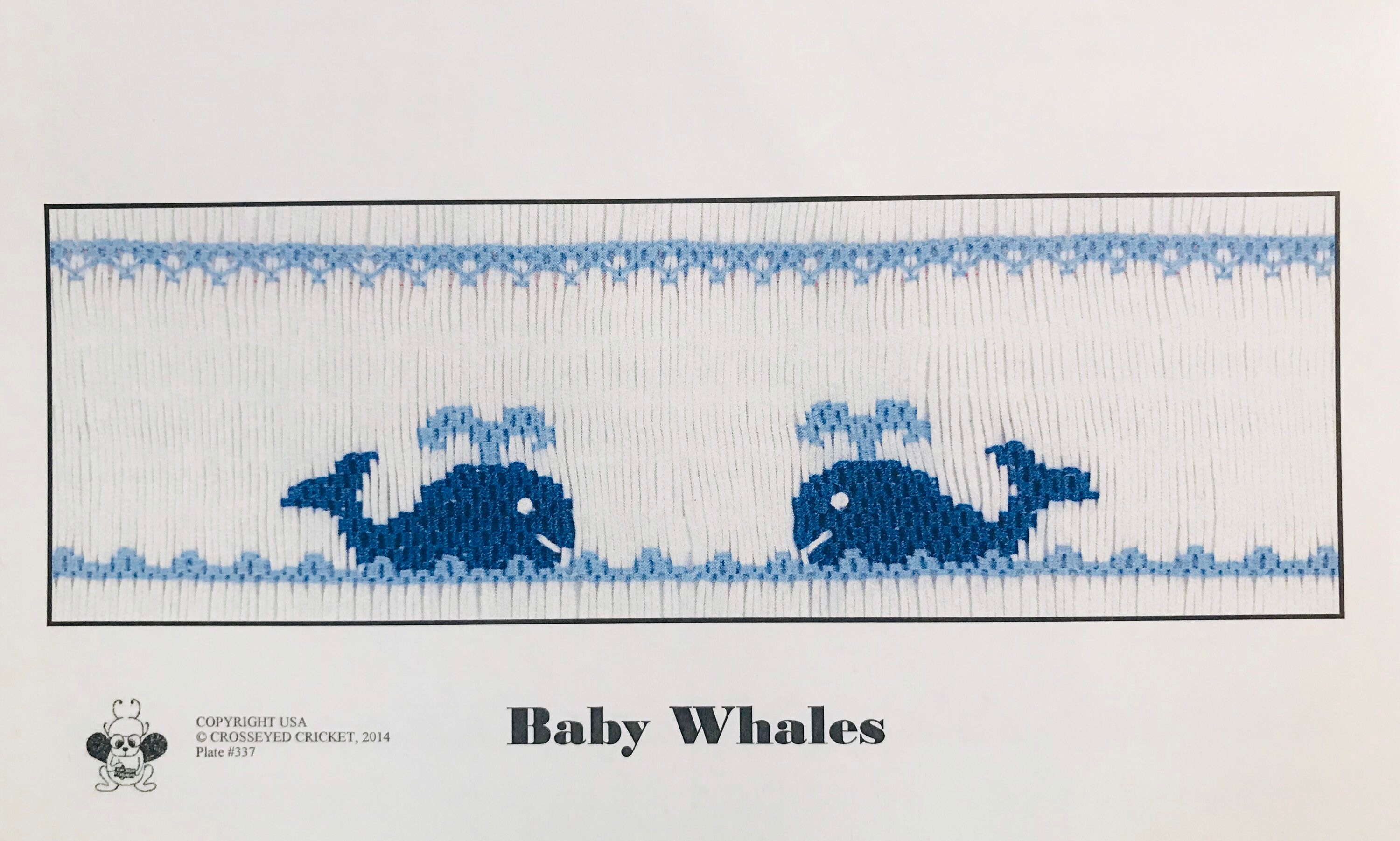 Smocking Plate by Crosseyed Cricket Baby Whales - Etsy
