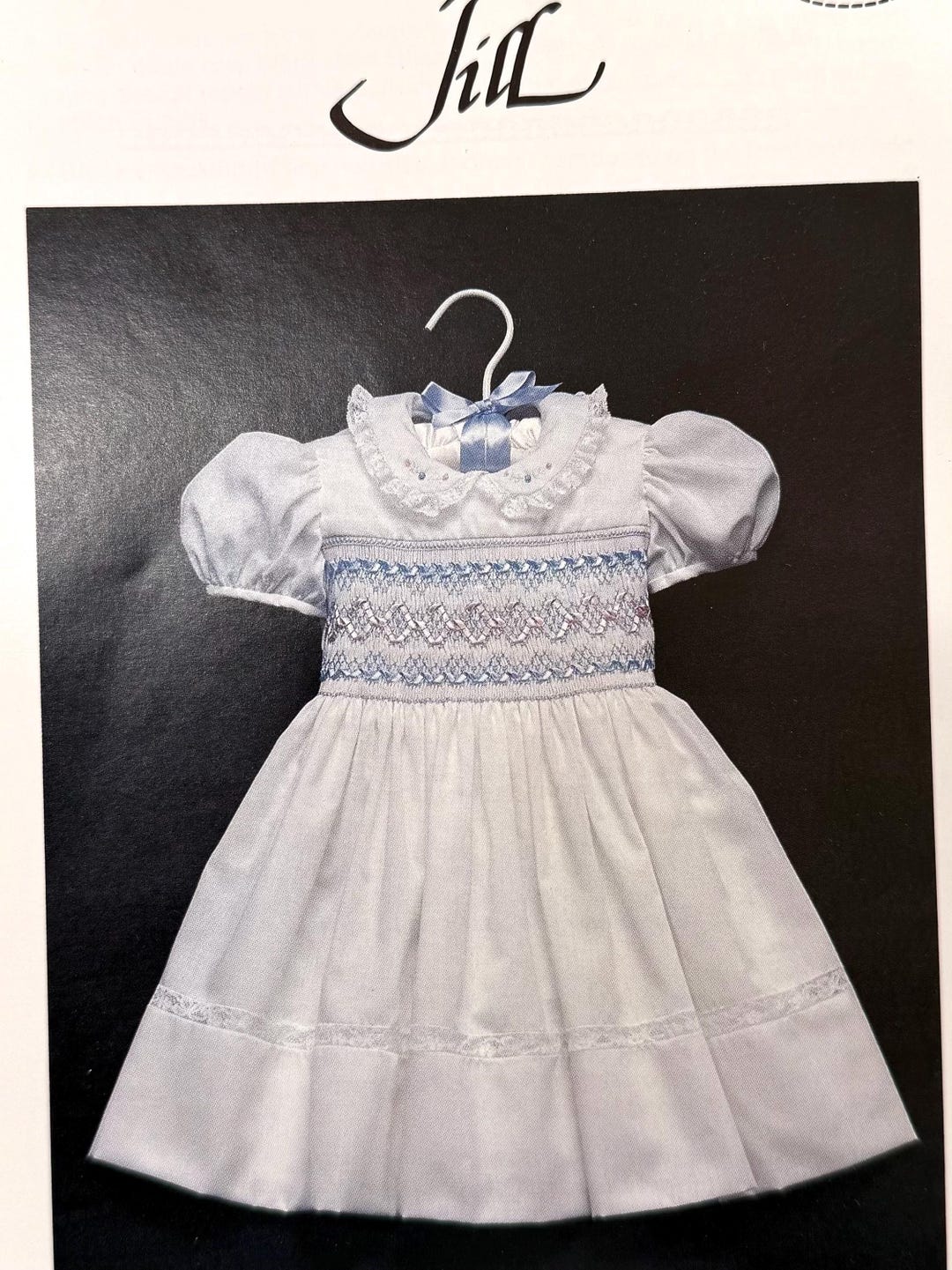 Smocking Plate "jill” by Little Stitches, Smocked Yoke With Ribbon ...