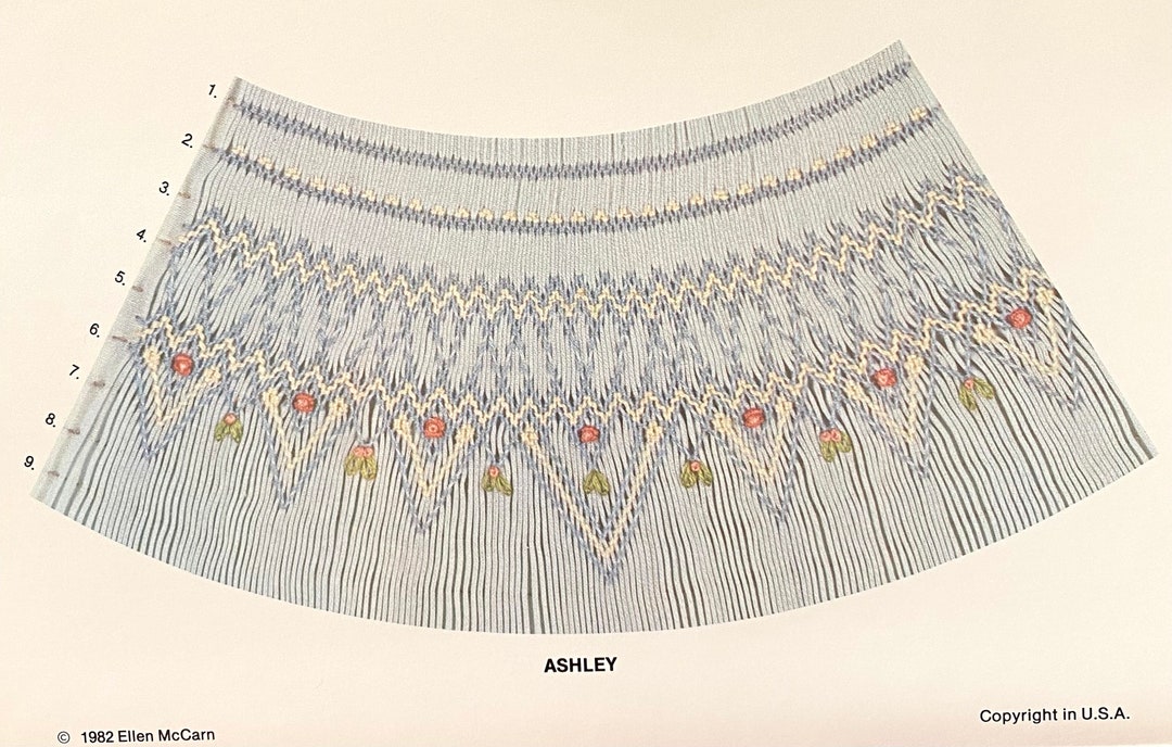 Smocking Plate "ashley” by Ellen Mccarn, Geometric Bishop Smocking ...