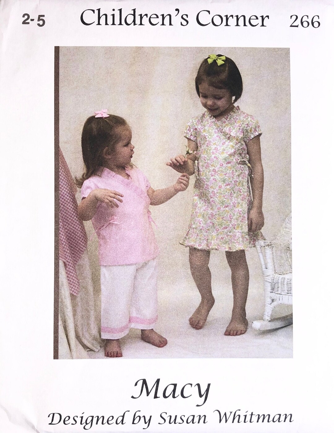 Girls' Crossover Dress Sewing Pattern: Children's Corner Macy 266 (size ...