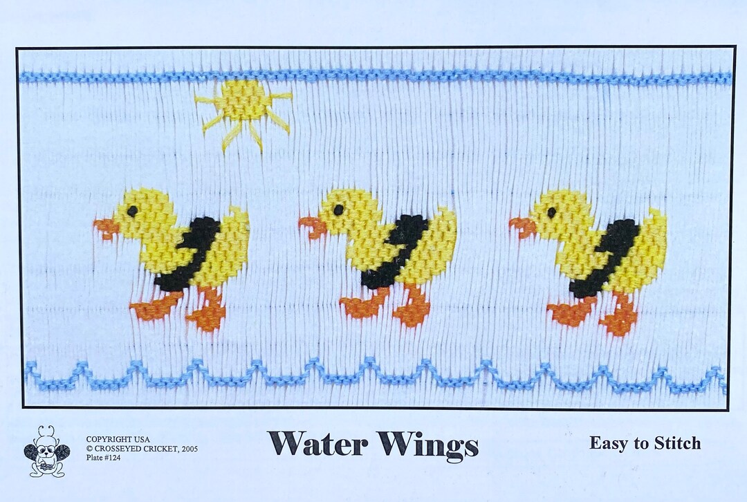 Smocking Plate "water Wings” by Crosseyed Cricket, Summer Smocking ...
