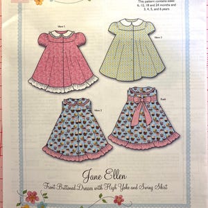 Bonnie Blue Designs 154 Jane Ellen Swing Dress Pattern, Size 6 Months ...