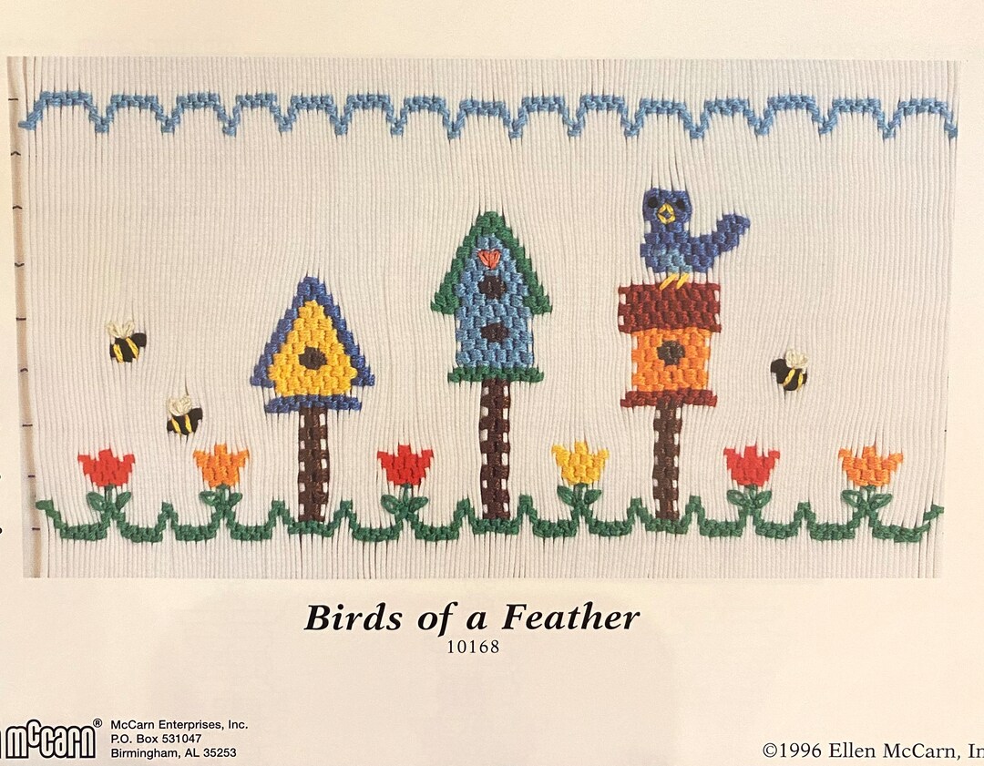 Smocking Plate "birds of a Feather” by Ellen Mccarn, Spring Smocking ...