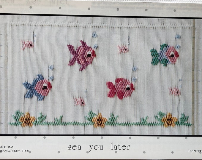 Sea You Later Smocking Plate by Little Memories, Fish Smocking Plate ...